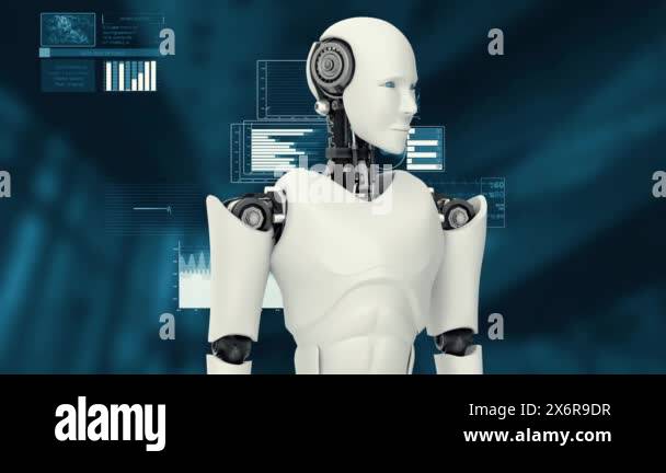 MLP Futuristic robot, artificial intelligence CGI big data analytics ...