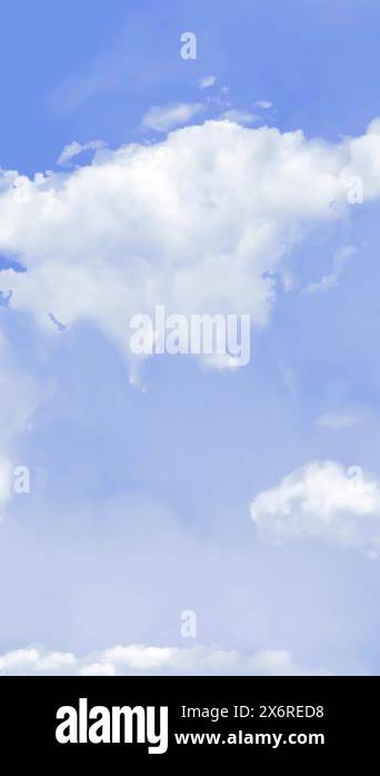 Vertical World Map Clouds in the Sky Continuous Scroll 4K Loop features ...