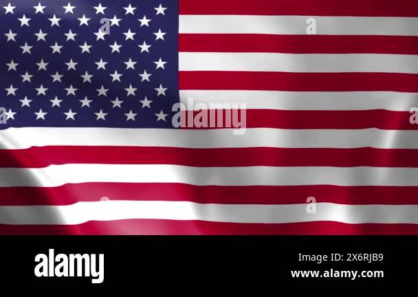US flag fluttering in the wind. detailed fabric texture. Seamless looped animation Stock Video ...
