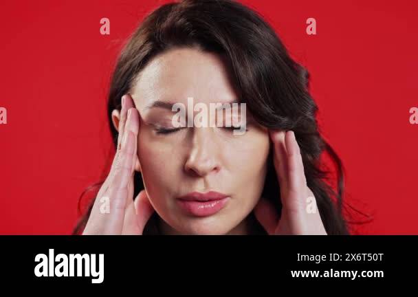 Worried confused mature woman, no, she forgot. Shocked businesswoman ...