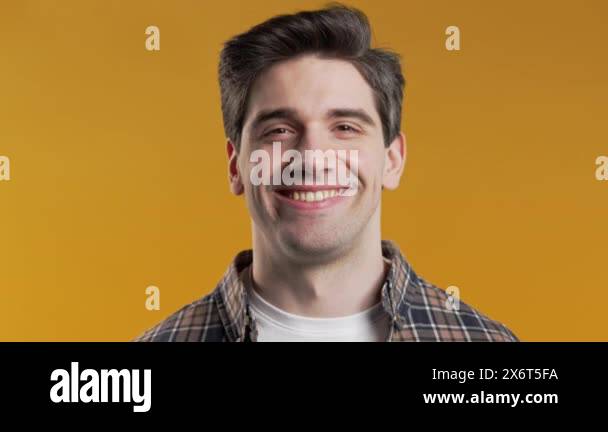 Friendly man showing yes signal, nods head, approve. Positive smiling ...