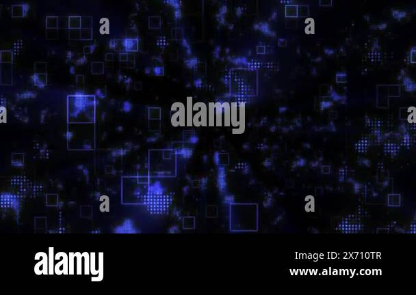 Blue animated background in technology concept. Abstract blue LED ...