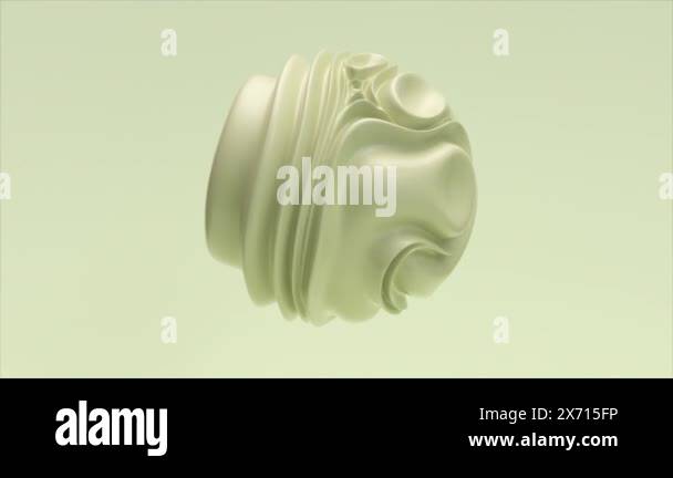 Hypnotic cyclic animation of the sphere. endless animation of 3D waves ...