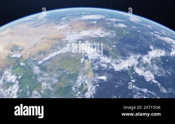 The change of day and night on planet earth a view from space. 3D ...