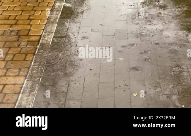 Wet footpath paved paving slabs Stock Videos & Footage - HD and 4K ...