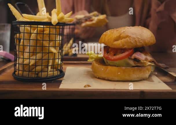 Quick burger fast food restaurant Stock Videos & Footage - HD and 4K ...