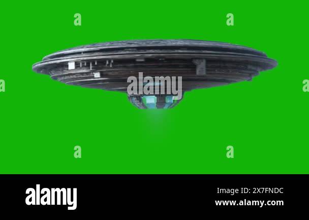 UFO Flying Saucer Rotating top quality green screen backgrounds 4k ...