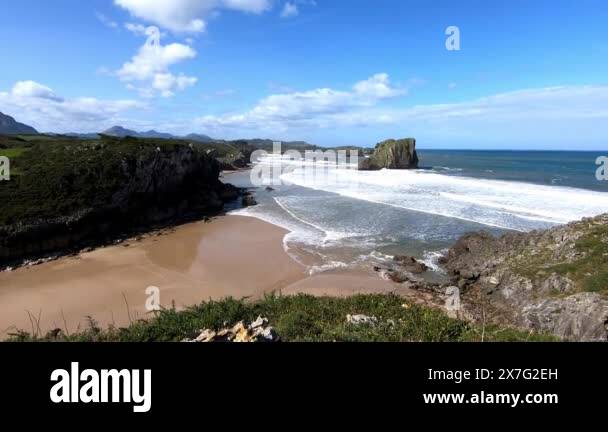 Beautiful beach llanes in Stock Videos & Footage - HD and 4K Video ...