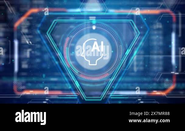 Ai artificial intelligence technology concept Futuristic HUD Head up ...
