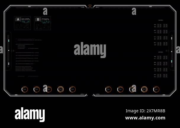 Universal Technology Line and frame Video overlay Futuristic HUD Head ...