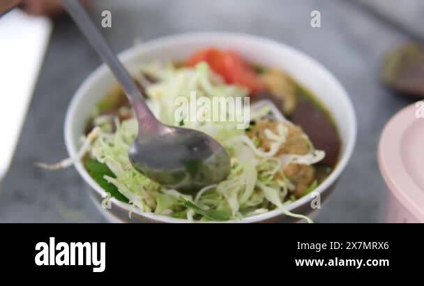 piece of blood in Vietnam food a Vietnamese raw blood dish served with ...