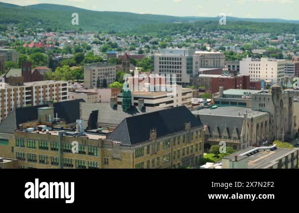 Historic American architecture of Scranton, old historical city in ...