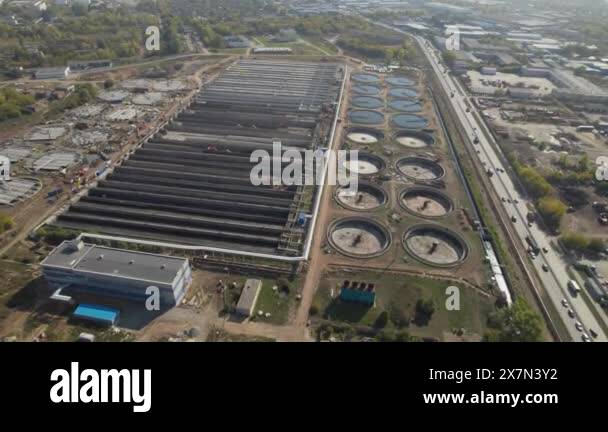 Treatment plant complex including number of tanks for step-by-step ...