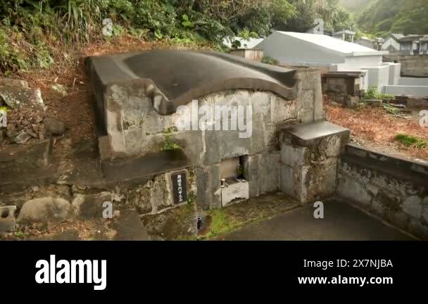 Typical Japanese Cemetery in Okinawa Islands, Japan. The peculiarly ...