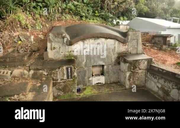 Typical Japanese Cemetery in Okinawa Islands, Japan. The peculiarly ...