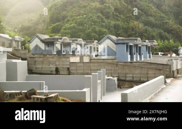 Typical Japanese Cemetery in Okinawa Islands, Japan. The peculiarly ...