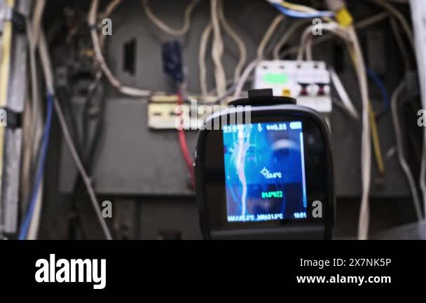 A thermal imaging camera helps identify potential electrical faults by ...