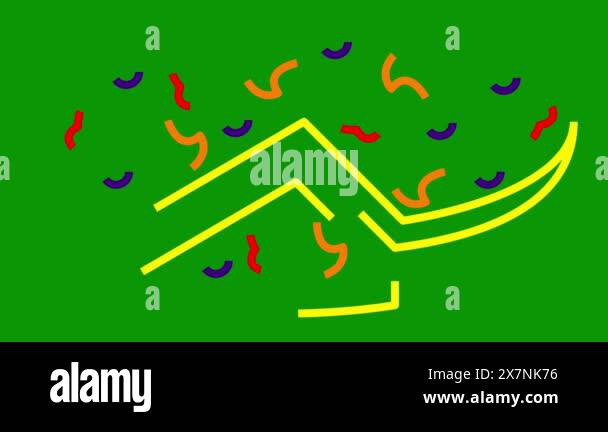 Animated colorful linear pizza is drawn. Line symbol of mushroom pizza ...