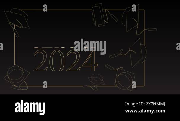 Class of 2024 Graduation design video. Vintage party invitation ...