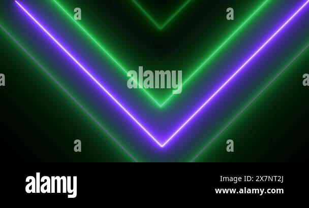 Neon arrows moving downwards illuminated neon light glowy background 4K ...