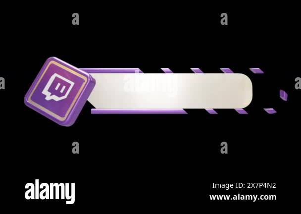 Twitch Social Media Lower Third Rectangle Search Bar. Isolated on ...