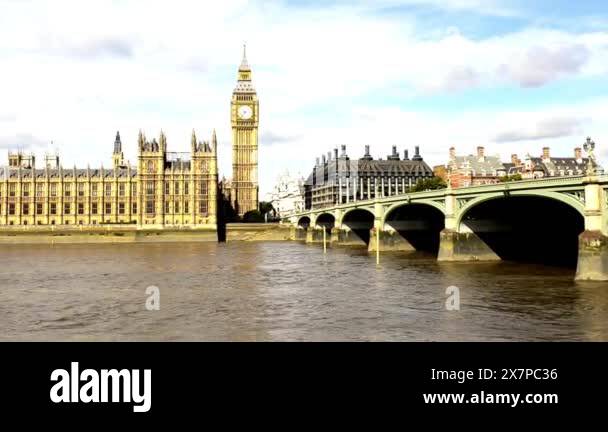 London Landmarks: Big Ben and Westminster Bridge in 4K Ultra HD Footage ...