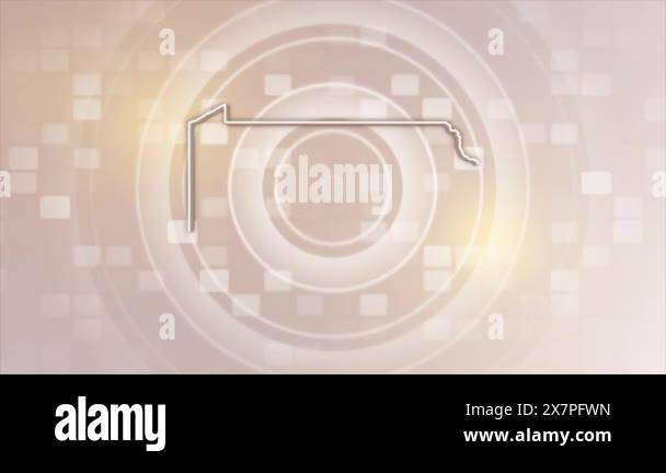 Pennsylvania State (USA) Animated Map on Minimal Background, Multi ...