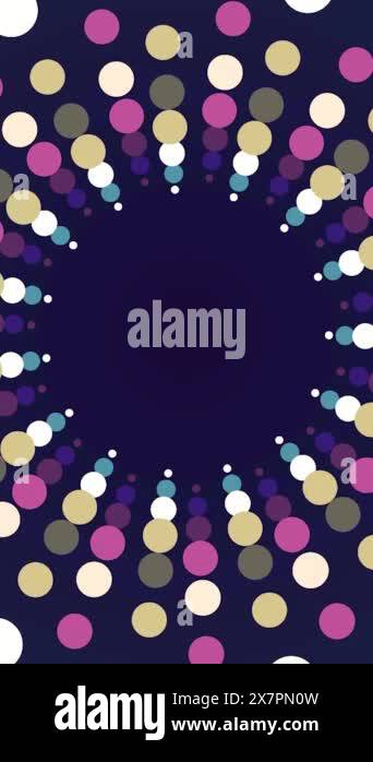 Motion graphics background with shapes and particles. Abstract ...
