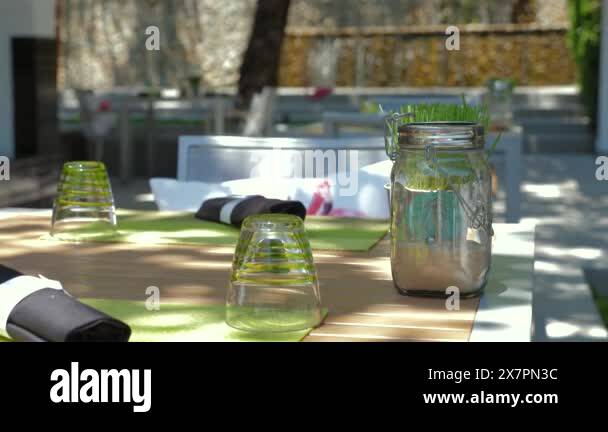 Table setting outdoor restaurant Stock Videos & Footage - HD and 4K ...