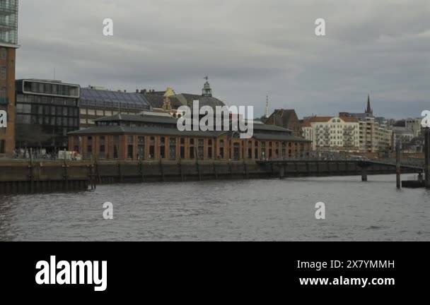 Hamburg, Germany. Coastal facade Altonaer Fischauktionshalle. Landing ...