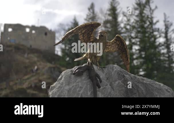 April 30, 2024, Fussen Germany. Burgruine Falkenstein Allgau bei ...