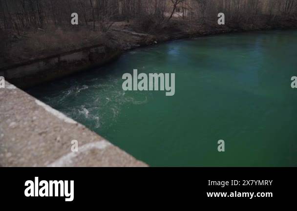 Kraftwerk Muhltal. Muhltal Isar hydropower plant. Stream power station ...