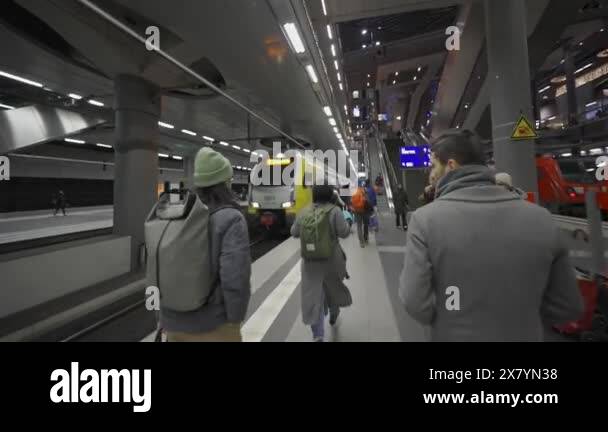 December 24, 2023. Berlin, Germany. Berlin hauptbahnhof gleis. Berlin ...
