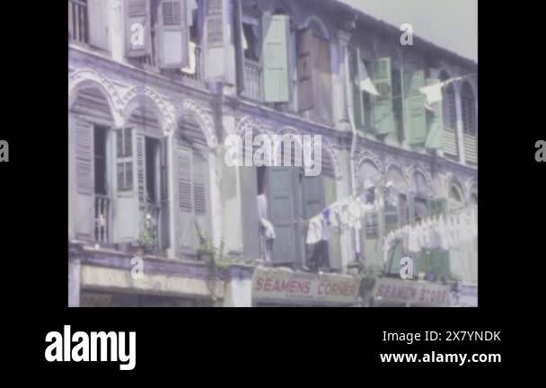 Melbourne, Australia may 1969: Vintage footage of Chinatown in ...