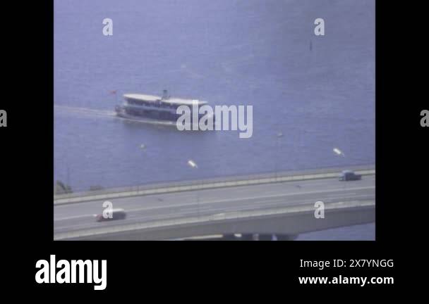 Melbourne, Australia may 1969: Vintage footage of a ship docked in ...