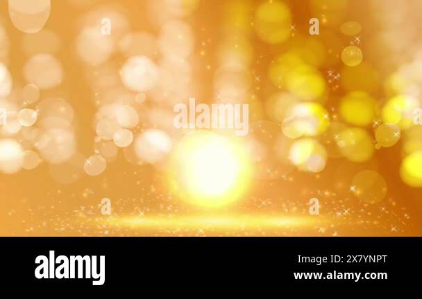 gold particles abstract background with shining golden Floating Dust ...