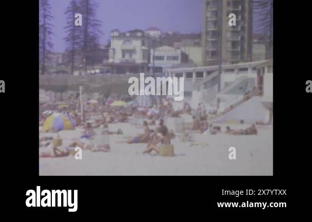 Sydney, Australia may 1969: Vintage footage of Sydney beach capturing ...