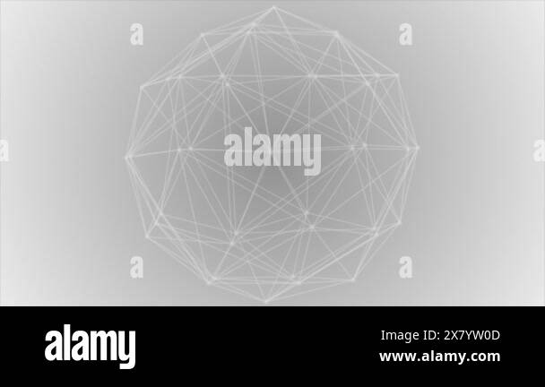 Animated Digital White And Black Background With Dots And Lines White And Black Color Simple