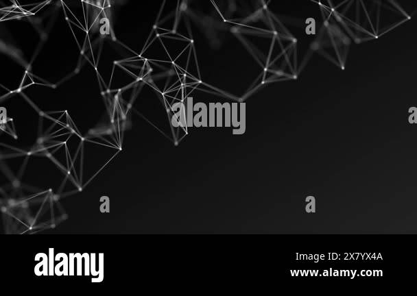 Abstract network connections on green gradient background. Looped ...