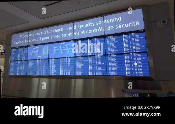 Departure screen at Toronto Pearson International Airport - TORONTO ...