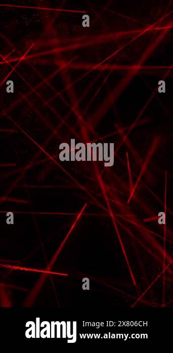 Vertical video - glowing red laser beams motion background with shiny ...