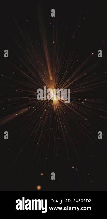 Vertical video - cosmic interstellar hyperspace motion background animation. Flying at warp ...