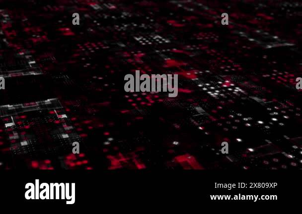 Animated Abstract appearing and disappearing hi-tech 3d technology ...