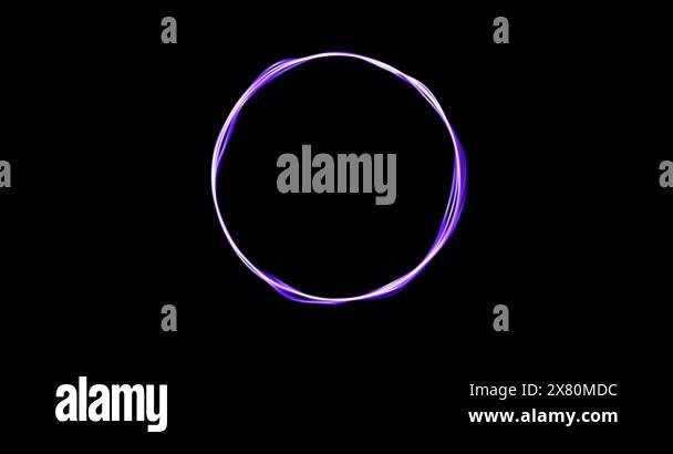 Circle sound waveform, futuristic audio spectrum isolated on black ...