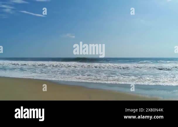 Extremely high huge big powerful surfer waves on the tropical beach in ...