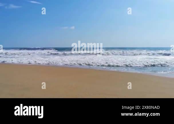 Extremely high huge big powerful surfer waves on the tropical beach in ...