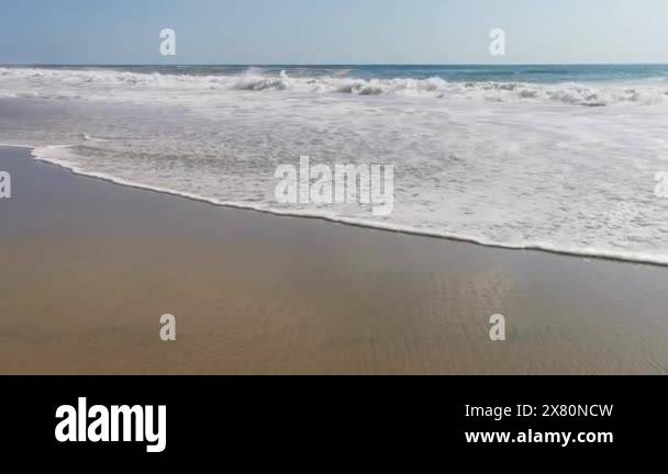 Extremely high huge big powerful surfer waves on the tropical beach in ...