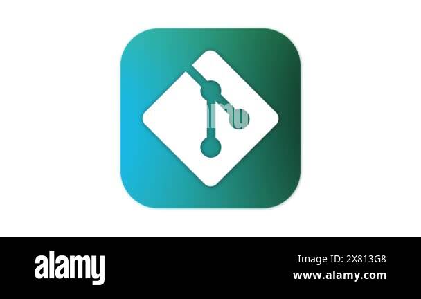 A white Git logo on a gradient green and blue background. The logo ...