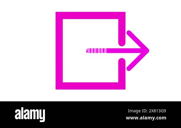 Logout symbol icon vector Stock Videos & Footage - HD and 4K Video ...