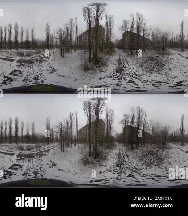 This is a 360-degree video tour of abandoned Soviet apartment buildings ...